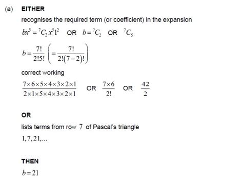 IB Mathematics AA SL Binomial Theorem Study Notes