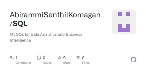 GitHub AbirammiSenthilKomagan SQL My SQL For Data Analytics And Business Intelligence