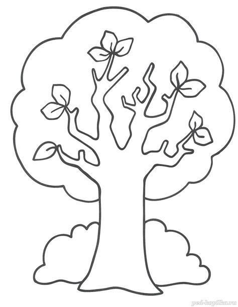 Раскраска для детей Дерево