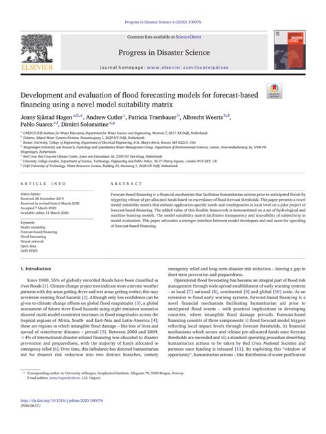 Pdf Development And Evaluation Of Flood Forecasting Models For