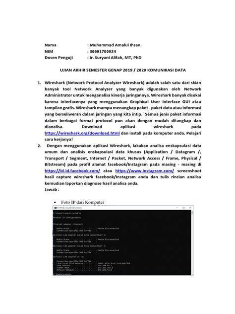 Muhammad Amalul Ihsan 30601700024 Uas Komunikasi Data 2 Pdf