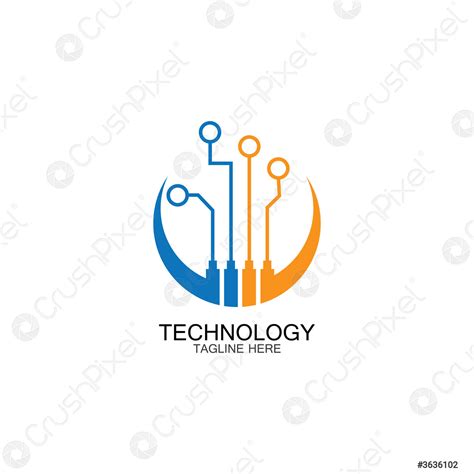 Circuit Technology Logo Vector Template Vector Stock Vector 3636102 Crushpixel
