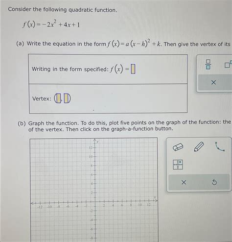 Solved Consider The Following Quadratic Chegg
