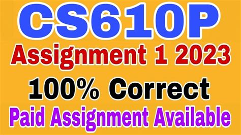 Cs610p Assignment 1 Solution 2023 Cs610p Assignment 1 2023 Cs610p