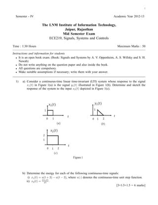 Ss 2013 Midterm PDF Physics Science