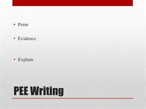 Ppt The Pee Model For Writing Powerpoint Presentation Free Download Id 2581706