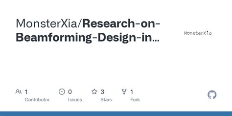 GitHub MonsterXia Research On Beamforming Design In The Context Of G Integrated Sensing And