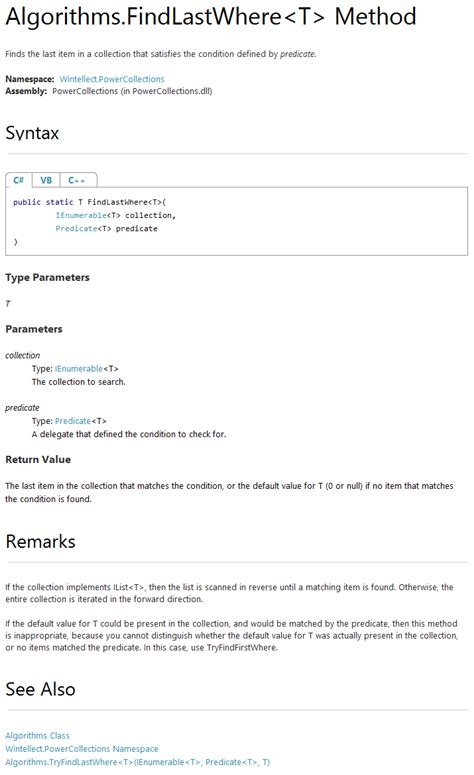 Xml Comment Tags Supported By Ghostdoc Submain