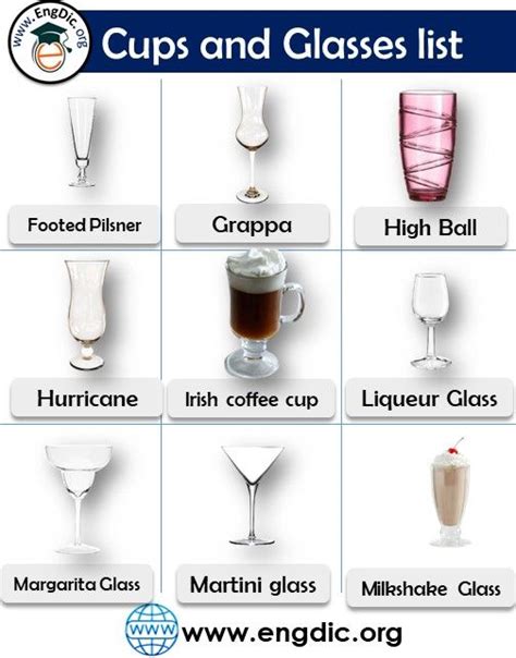Glassware Names List Cups And Glasses With Pictures Artofit