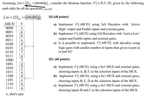 Solved Assuming No23₁0 Abcdefg Consider The Boolean