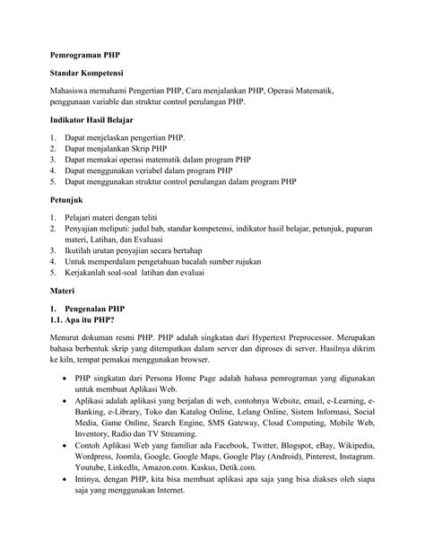 √ Memahami Struktur Dasar Sintaks Program Php Iotech