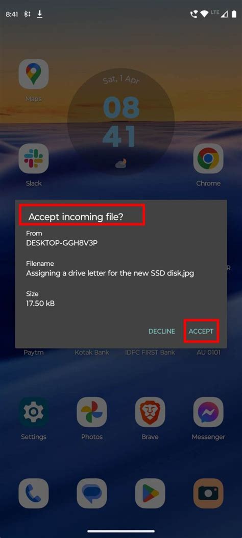 transfer files between android and windows 11 via bluetooth technipages