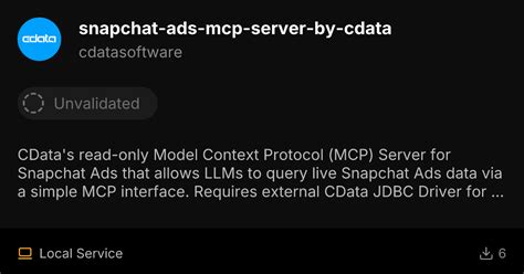snapchat ads mcp server by cdata m · lobehub