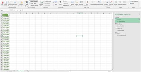 Power Query Dynamic Date Table Feathers Analytics