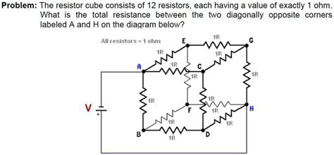 Solved Problem The Resistor Cube Consists Of 12 Resistors Each