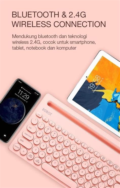 Keyboard Robot KB Multi Device Bluetooth Wireless Device Connect INOTI