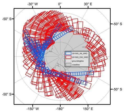 Spatial Coverage Of Sentinel 1a Images From Extra Wide Ew And Download Scientific Diagram