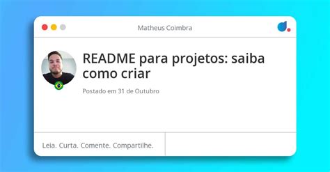 readme para projetos saiba como criar
