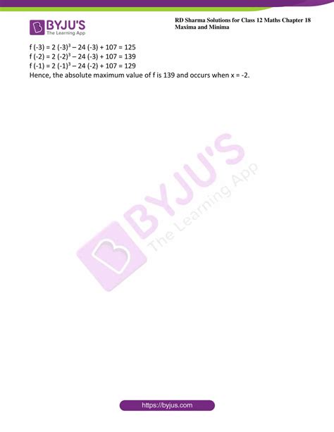 RD Sharma Class 12 Solutions Updated For 2023 24 Chapter 18 Maxima And