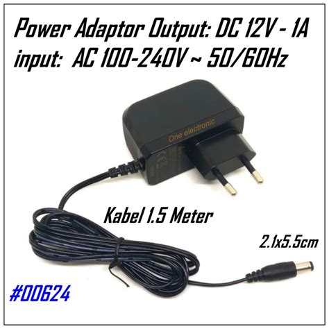 Jual Power Supply Adaptor Dc 12v 1a In Ac 220v Adapter Arduino Cctv