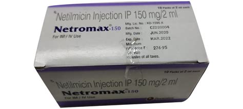 Zuventus Netilmicin Injection Ip 10 Packs Of 2 Ml Each Rs 190 0