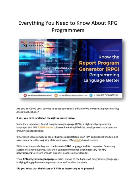 Ppt Everything You Need To Know About Rpg Programmers Powerpoint Presentation Id 12942768