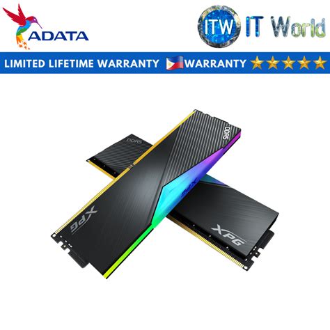Adata Xpg Lancer Rgb 64gb 32gbx2 Ddr5 Cl30 Dram Desktop Memory Ax5u6000c3032g Dclarbk