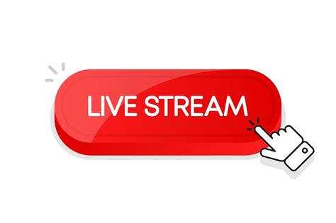 Premium Vector Live Stream 3d Button Mouse Touched Button Vector