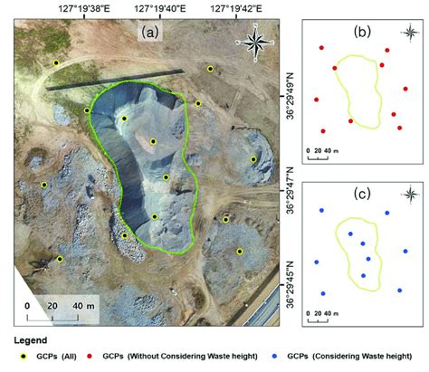 Ground Control Point Gcp Positions A All Gcps B Gcps Placed Download Scientific Diagram