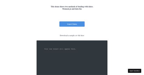Moment Vs Date Fns Codesandbox