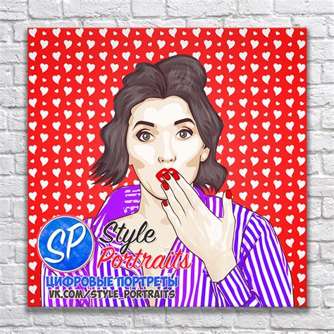 Иллюстрация ПОП АРТ в стиле комикс компьютерная графика поп арт