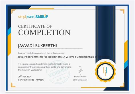 sukeerthi javvadi on linkedin java achivements simplilearn skillup