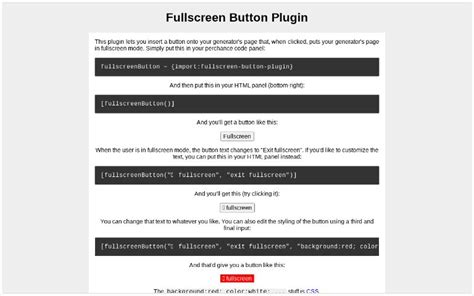 Fullscreen Button Plugin