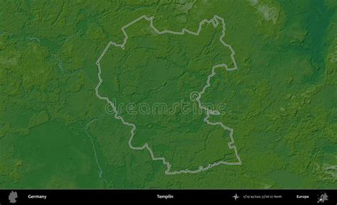 Templin Outlined Germany Physical Stock Illustration Illustration