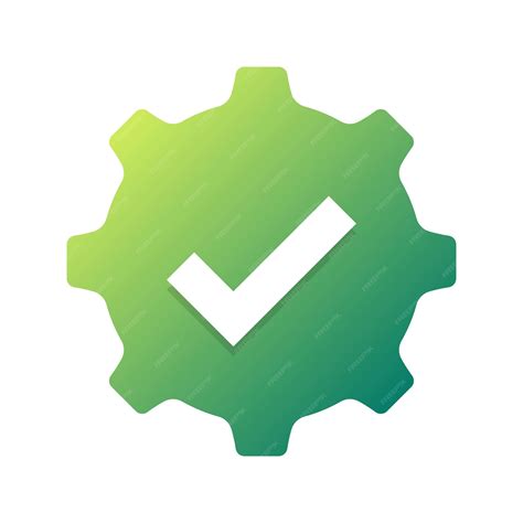 Premium Vector Gradient Gear With White Check Mark