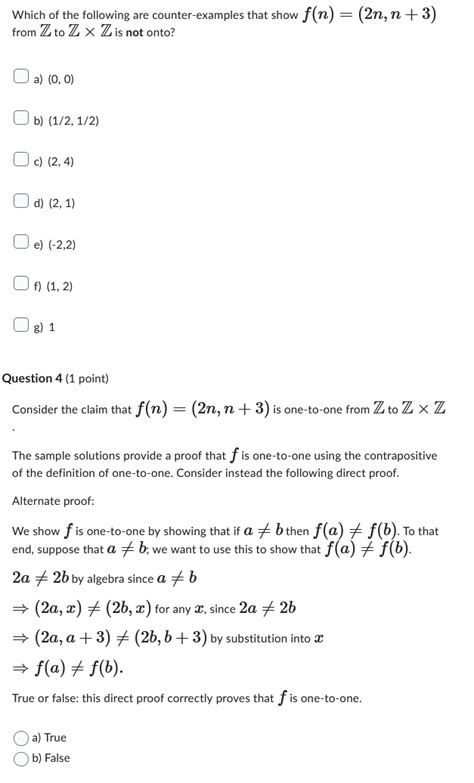 Solved Which Of The Following Are Counter Examples That Show Chegg Com
