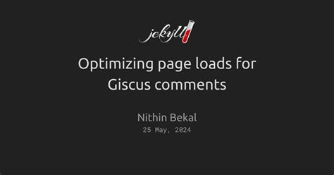 Optimizing Page Loads For Giscus Comments