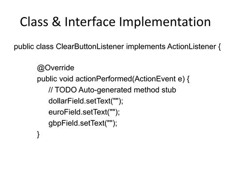 Logic And Coding Of Java Interfaces And Swing Applications Pptx