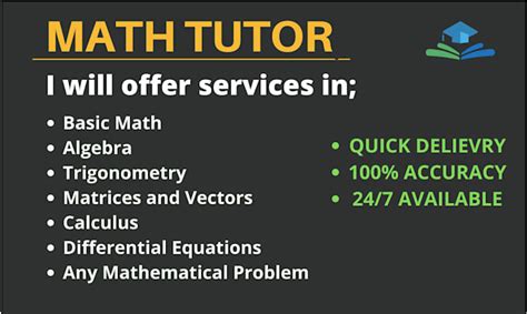 Tutor You In Calculus Differential Equation Discrete Math Linear
