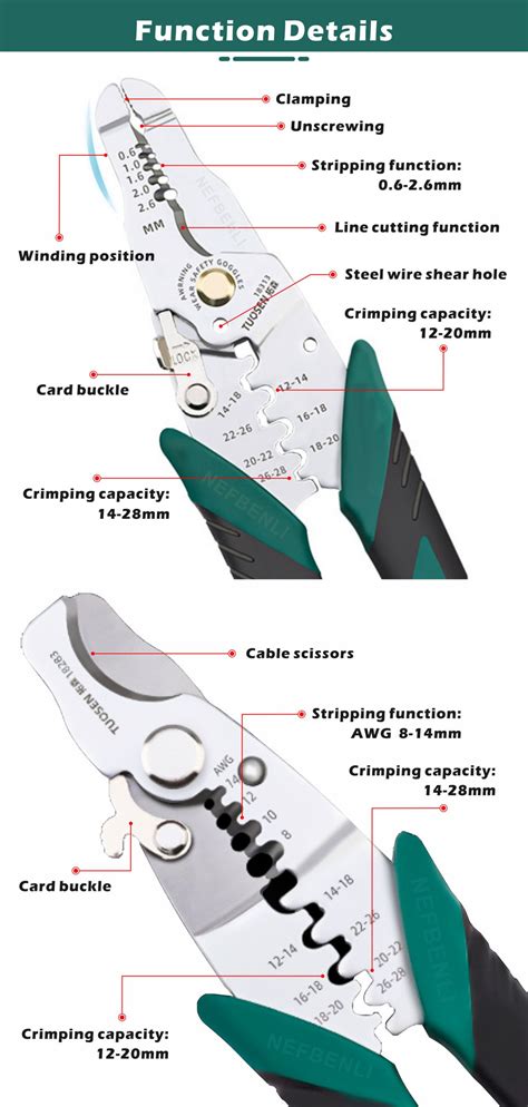 Badu Bg Мултифункционални клещи за разделяне на проводници Ножици за кримпване на проводници