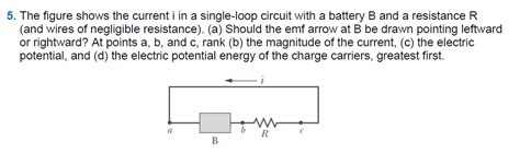 Solved 5 The Figure Shows The Current I In A Single Loop