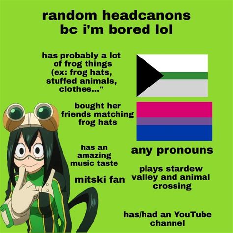 Tsuyu Asui Headcanons Headcanon Tsuyu Asui My Hero Academia