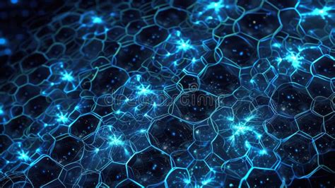 Dynamic Energy Flow In A Seamless Hexagonal Pattern With Pulsating