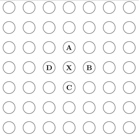 Tikz And Pgf Grid Of Dots With Text And Circles Tex Latex Stack
