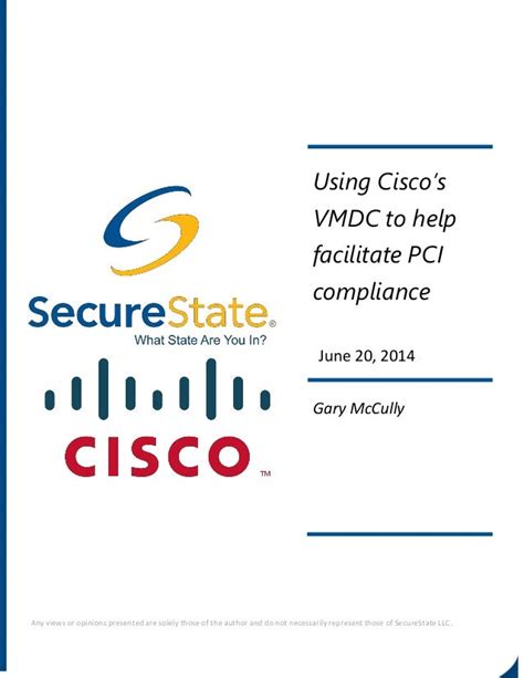 Using Ciscos Vmdc To Help Facilitate Pci Compliance