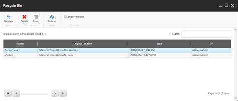 Restore Or Remove A Deleted Item Sitecore Documentation