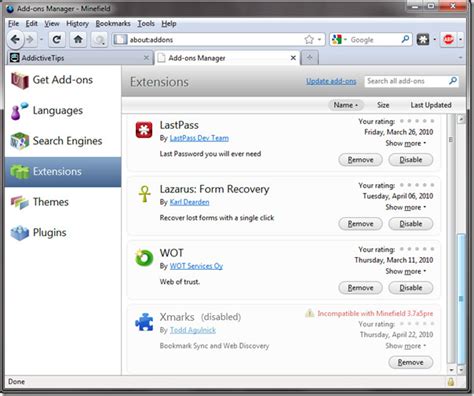 New Firefox Add Ons Manager Revealed Coming Soon