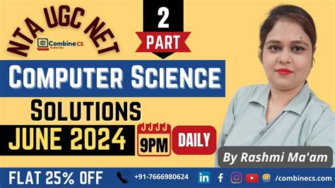 Ugc Net Computer Science June 2024 Paper Solution Part 2 Youtube