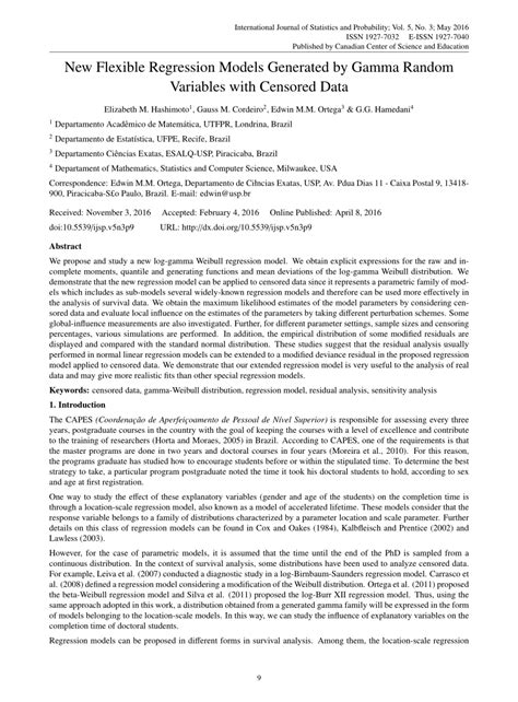 Pdf New Flexible Regression Models Generated By Gamma Random