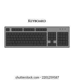Pc Keyboard Without Letters Numbers Computer Stock Vector Royalty Free 2201259587 Shutterstock